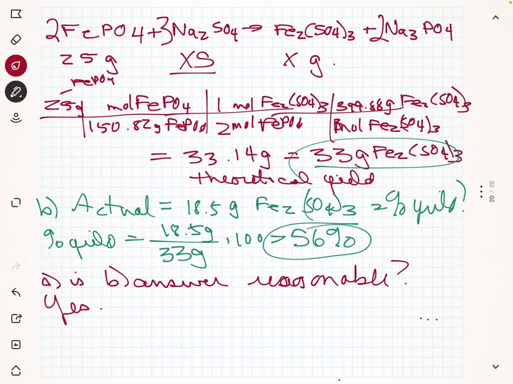 Solved Write The Equation For The Reaction Of Iron Iii Phosphate