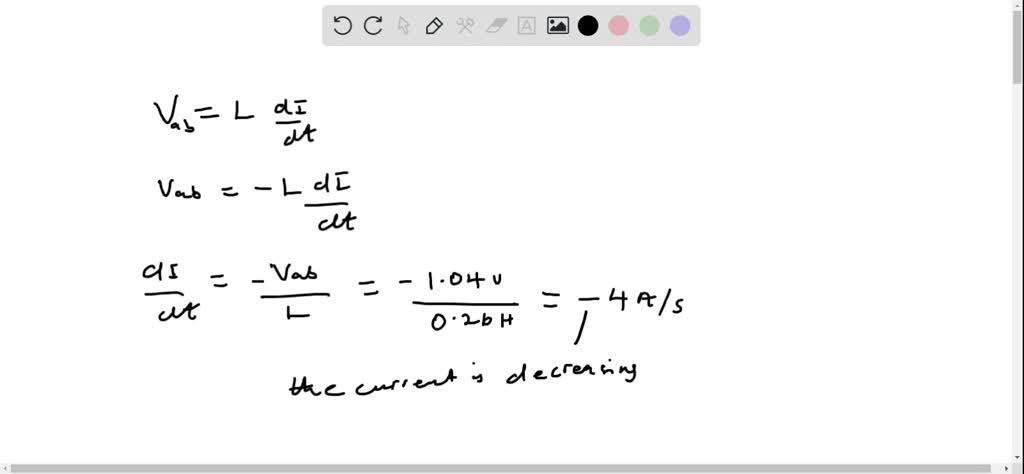Solved The Inductor Shown In Fig 30 18 Has Inductance 0 260 H And Carries A Current In The