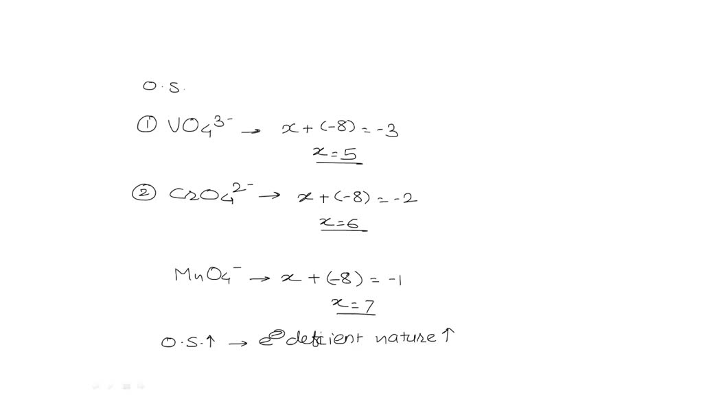 SOLVED: The isoelectric ion VO43-, CrO42-, and MnO4- all have intense ...