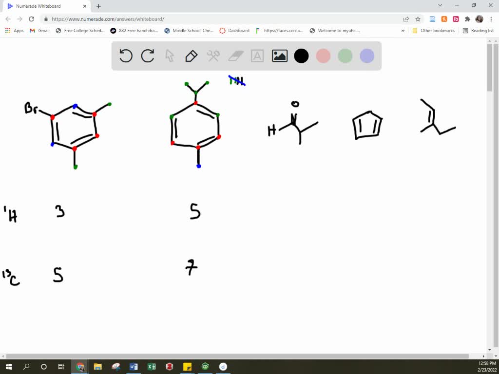 SOLVED: (10 pts) For each structure given, predict the number of proton signals that will be ...