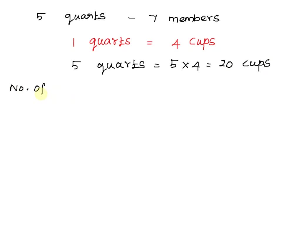 Ben is splitting 5 quarts of ice cream with 7 members of the team. If ...