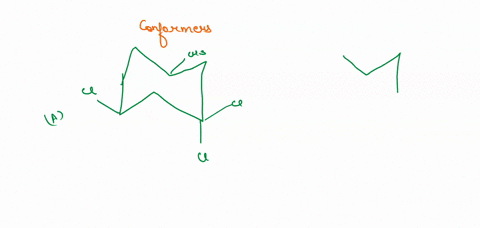 6. Draw the ring flip conformation for the following...