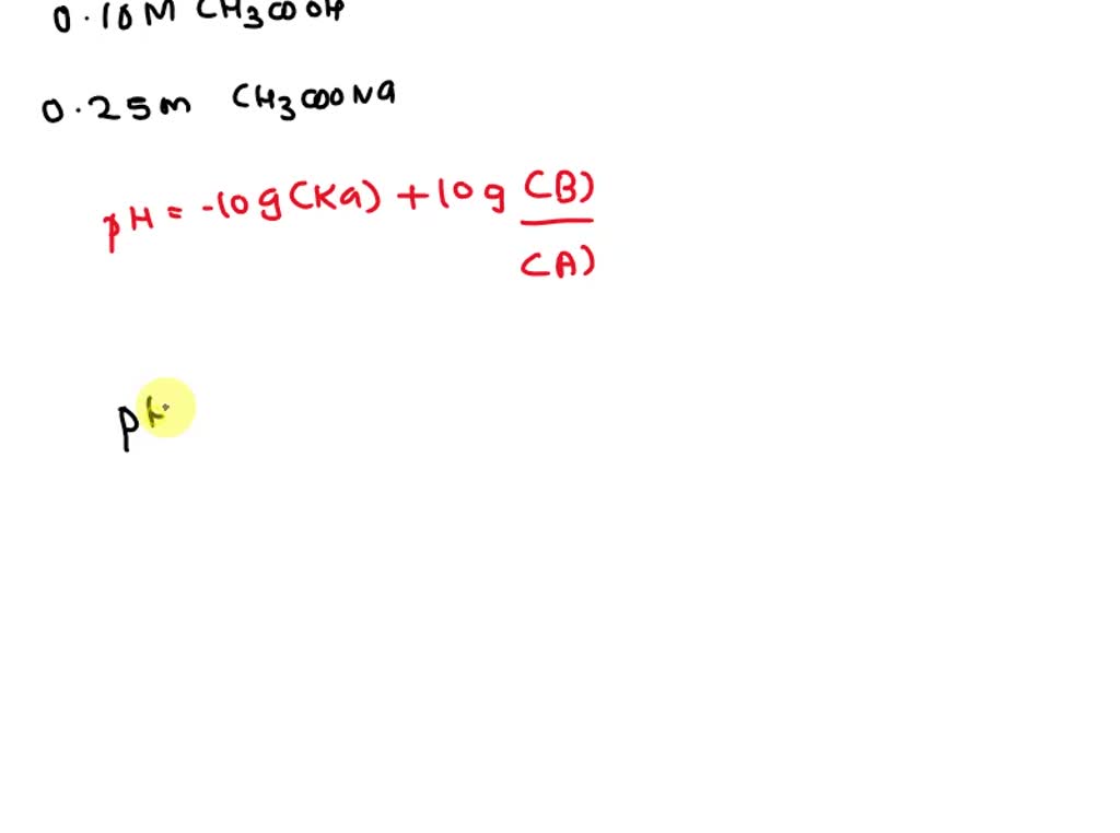 SOLVED: Determine the pH of a solution that is 0.10 M CH3COOH and 0.25 M CH3COONa. Round your ...