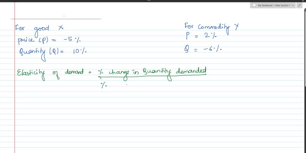 SOLVED: A 5 percent fall in the price of X leads to a 10 percent rise ...