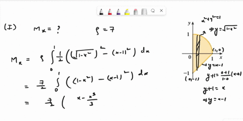 calculate the moments mx and my and the center of mass of lamina with ...