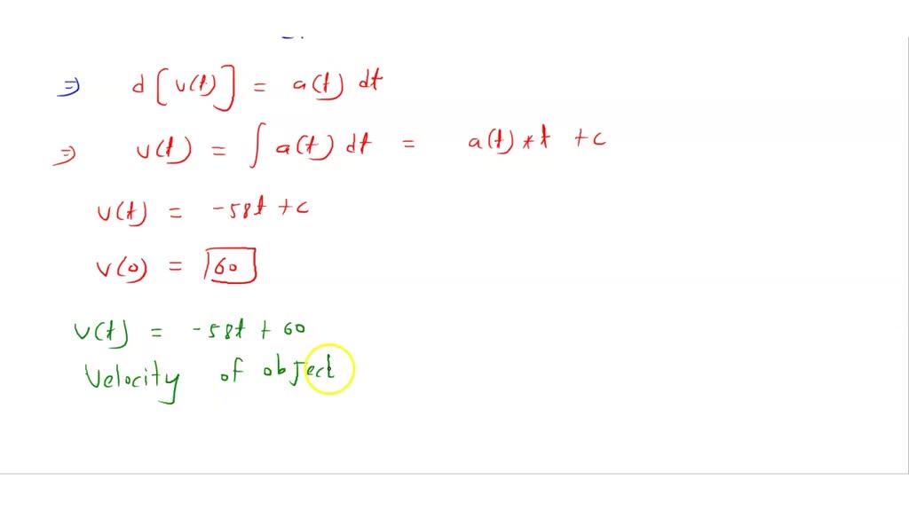 Solved Find The Position And Velocity Of An Object Moving Along A
