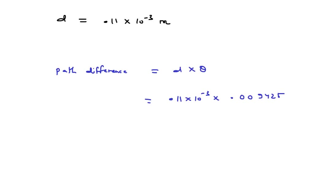 SOLVED: In a double-slit experiment, the second-order bright fringe is ...