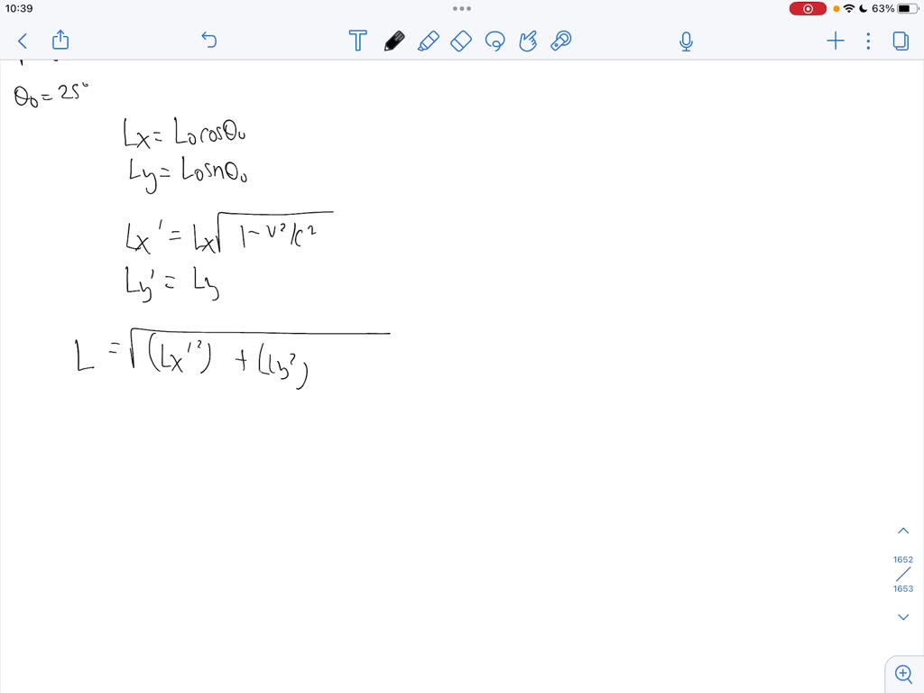 SOLVED: A rod of proper length L0 moves with a speed V=0.5c along the x ...