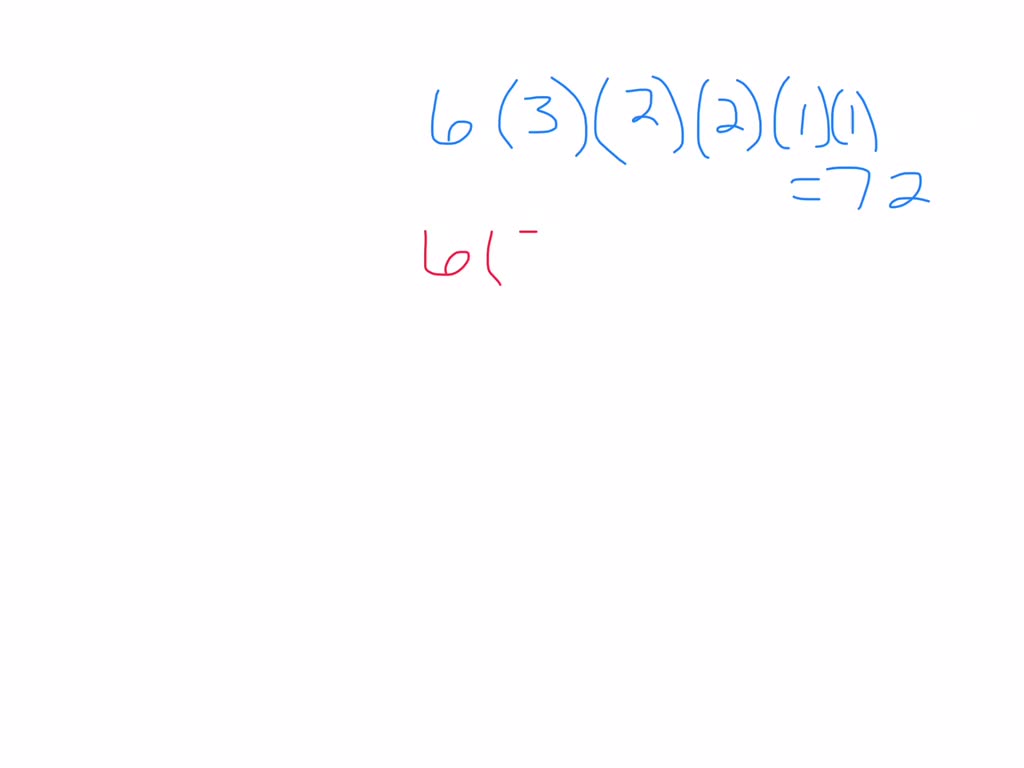 Solved How Many Distinct Numbers Can Be Formed From The Digits 1 2 3 4 5 6 If No Two Even