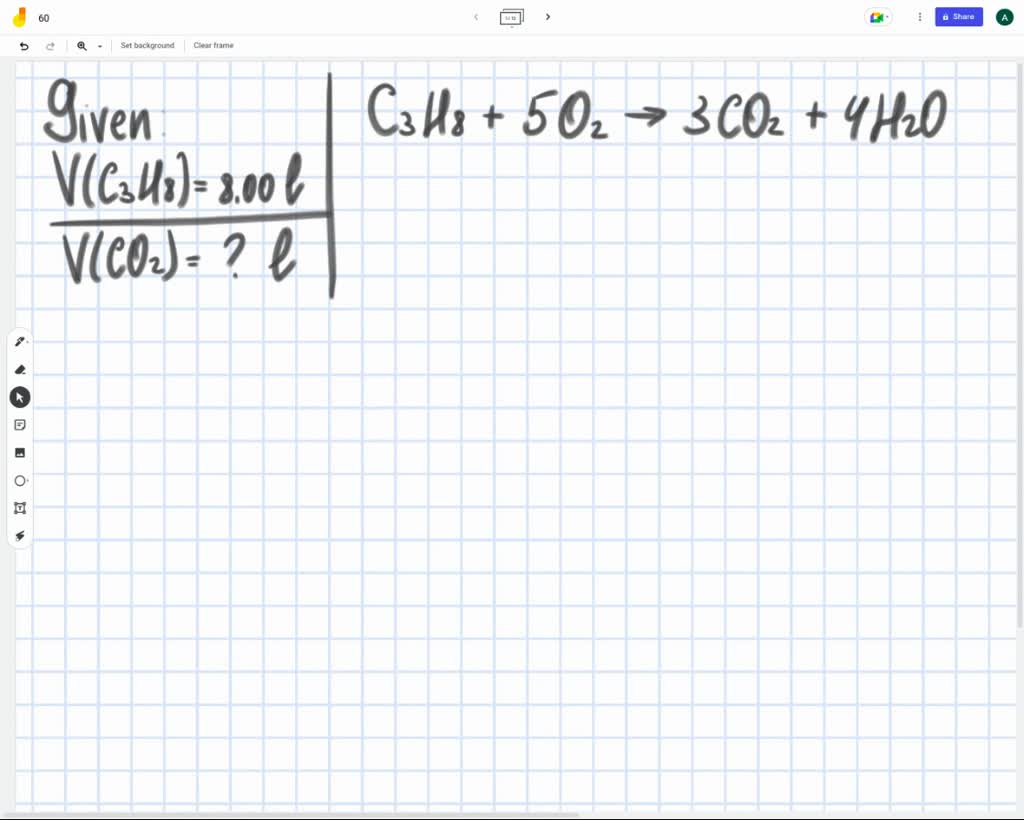 SOLVED: Propane burns in air according to the equation: C3H8(g) + 5O2(g ...