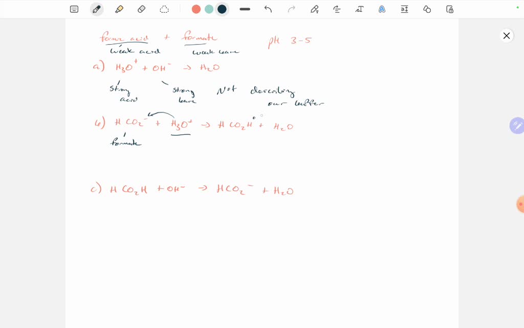 SOLVED: A buffer solution made from formic acid (HCO2H) and sodium formate (NaHCO2) has a pH in ...