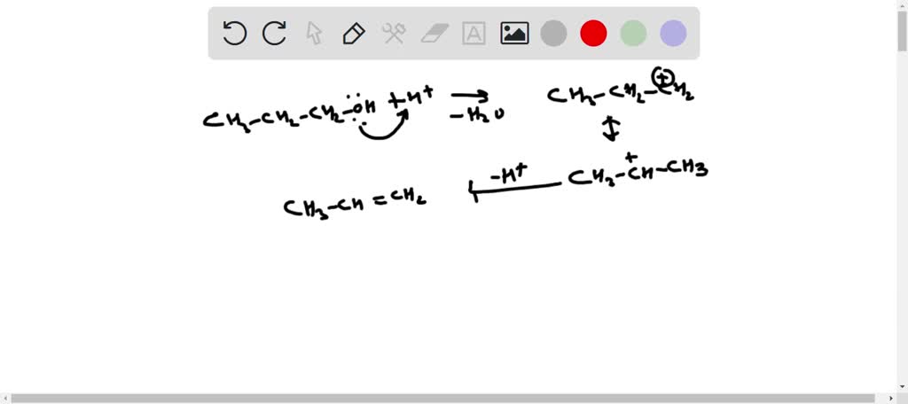 SOLVED: (a) Propose a mechanism for the formation of propene from 1 ...