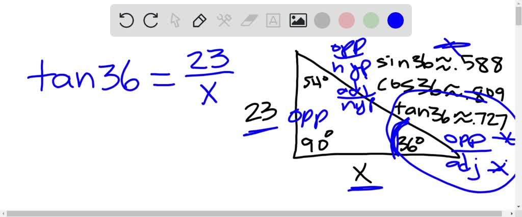 SOLVED: Question 9 of 10 What is the approximate value of x in the diagram below? (Hint: You ...