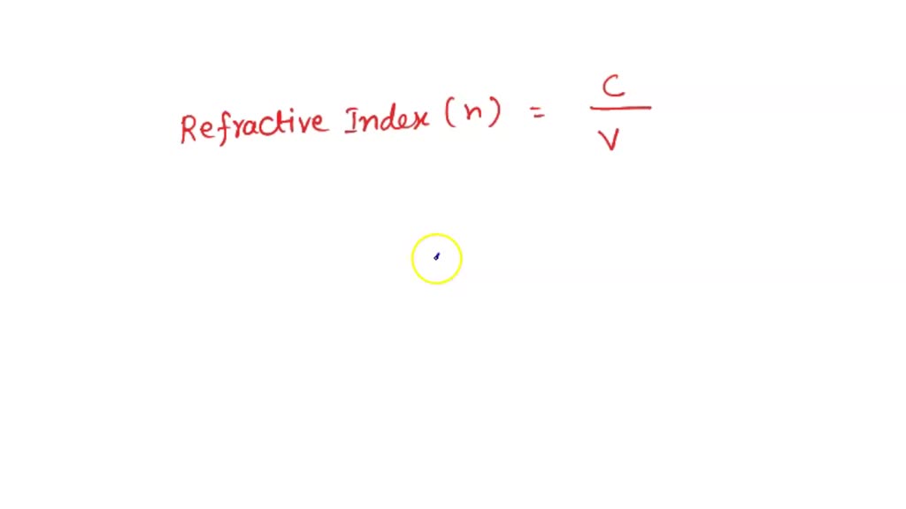 SOLVED: The refractive index of a medium is 3. If the speed of light in ...