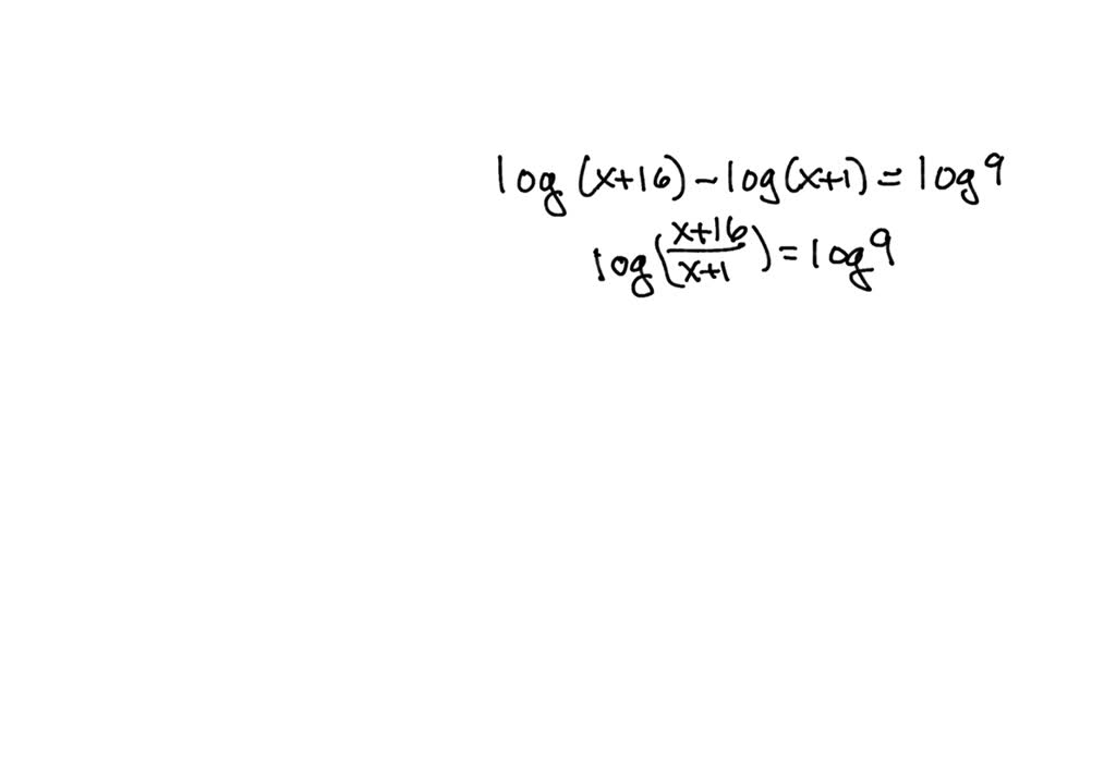 SOLVED Solve The Logarithmic Equation Log x 16 Log x 1 Log solved-solve-the-logarithmic-equation-log-x-16-log-x-1-log