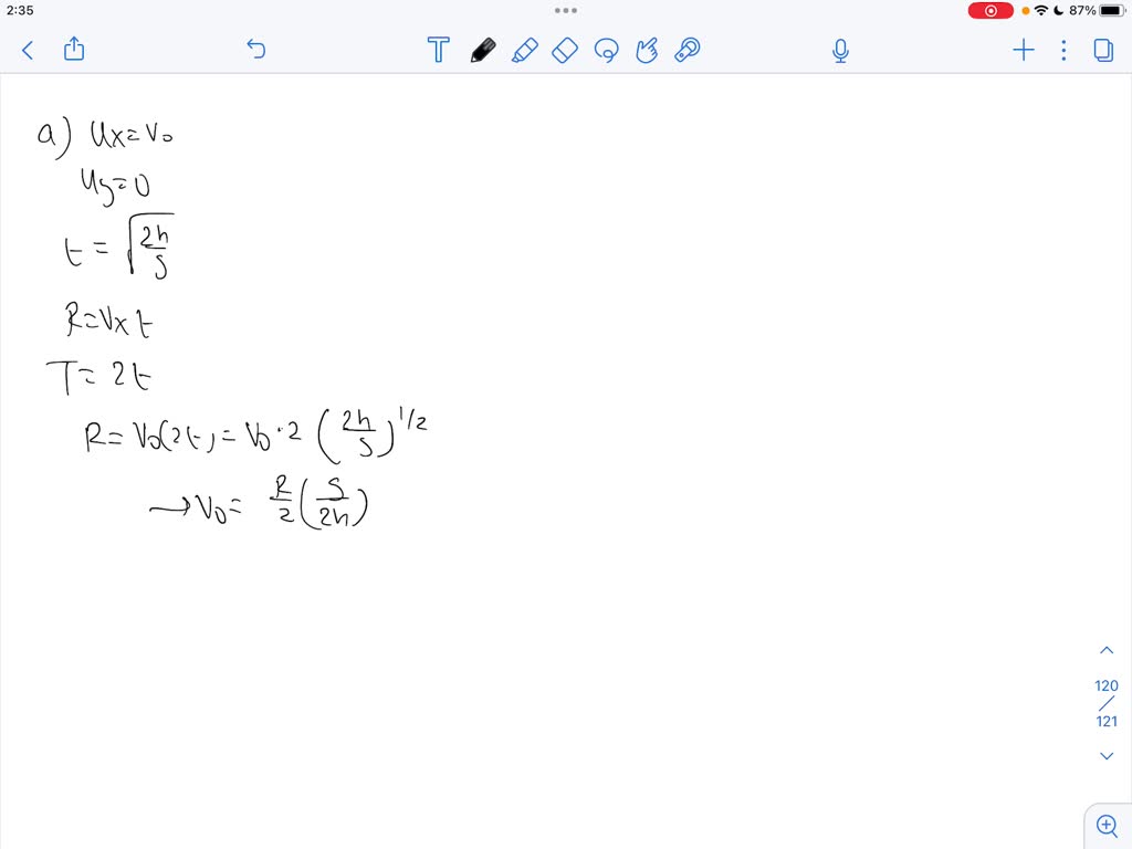SOLVED: Physics Problem #1 A projectile, initially at height h above ...