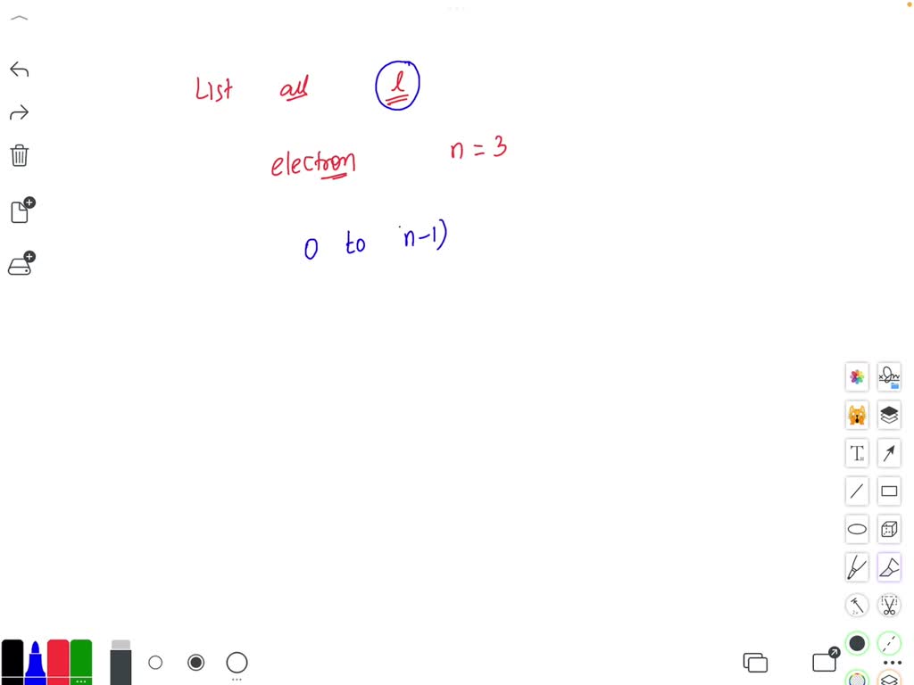 SOLVED: List all possible values of the angular momentum quantum number ... SOLVED: List all possible values of the angular momentum quantum number ...