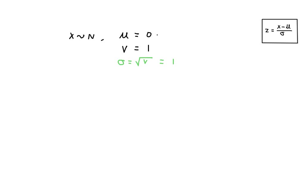 SOLVED: write the equation of normal distribution with zero mean and unit variance.