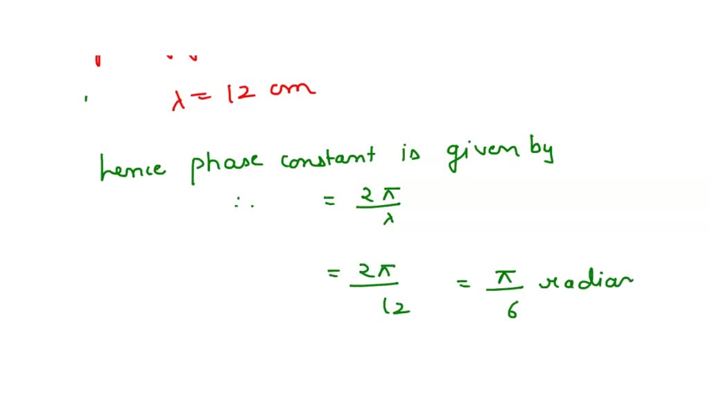 SOLVED: What is the phase constant of this wave as shown in the diagram ...