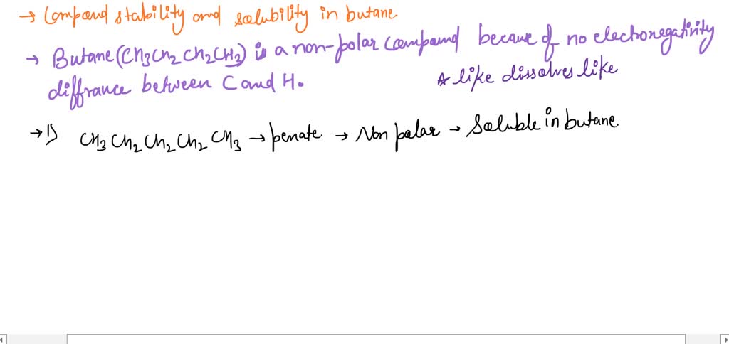 SOLVED: Which of the following compounds is most soluble in butane ...