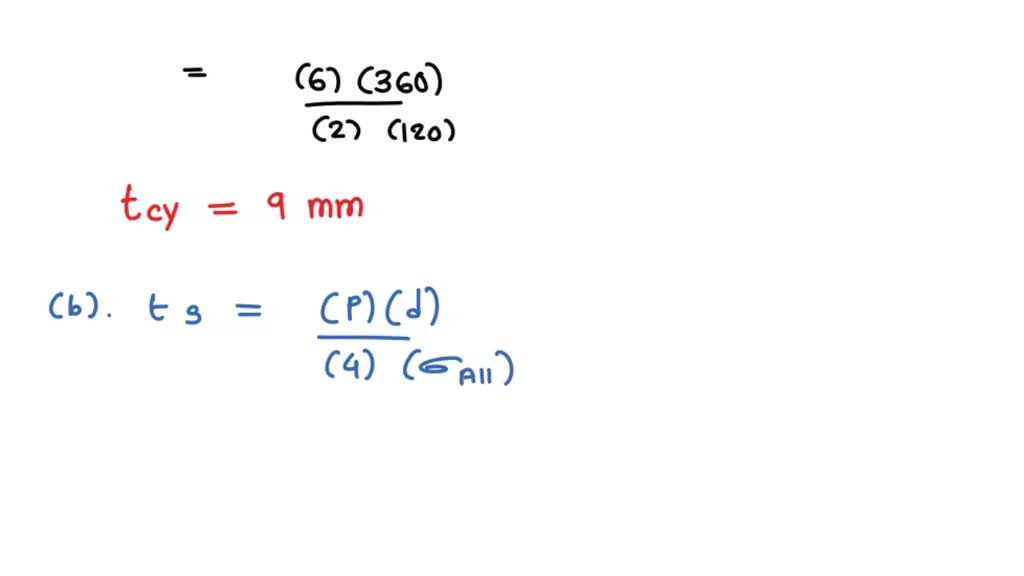 SOLVED: DESIGN Situation No. 1 – A pressure vessel 360 mm in diameter ...