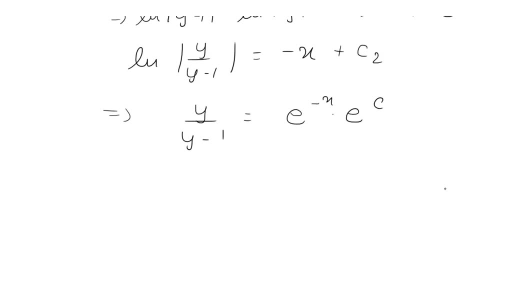 SOLVED: dy Given the autonomous differential equation =(y-V)y dx (a). Solve the DE and find as X ...