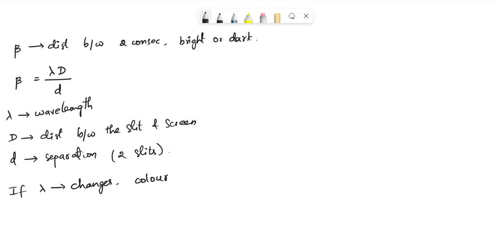 SOLVED: A two-slit interference pattern (pattern A) is created by light passing through two ...