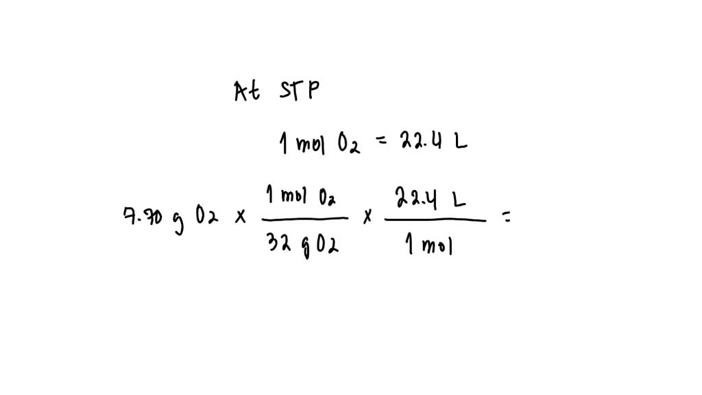 SOLVED: Use the molar volume to calculate each of the following at STP ...