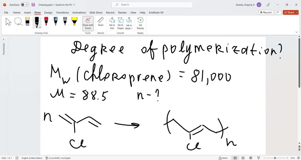 SOLVED: The degree of polymerization is given by the ratio of the ...