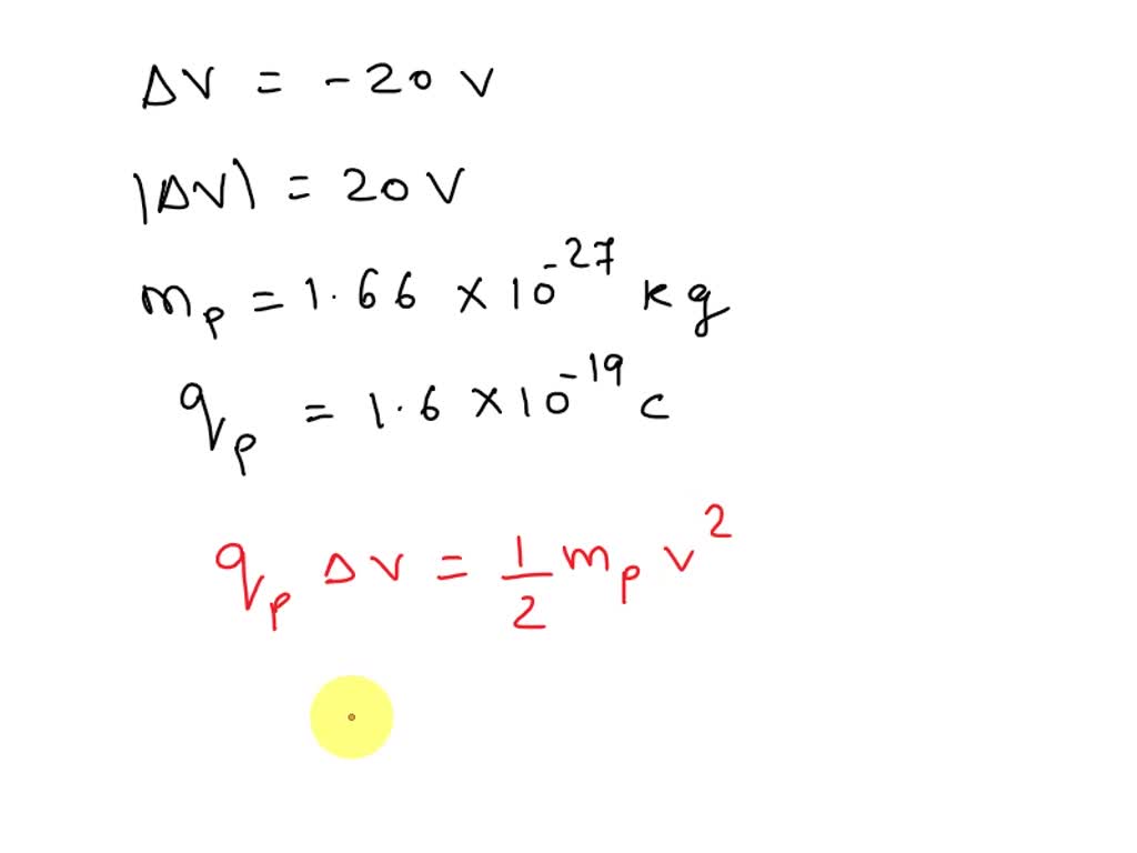 Solved When A Proton At Rest Is Accelerated Through A Potential