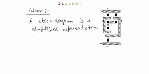 4 5 points figure 174 shows a stick diagram of a 2 input nand gate ...