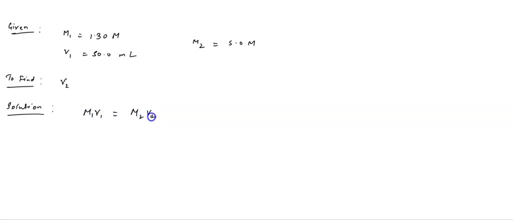 SOLVED: A student needs to prepare 50.0 mL of a 1.30 M aqueous H2O2 ...