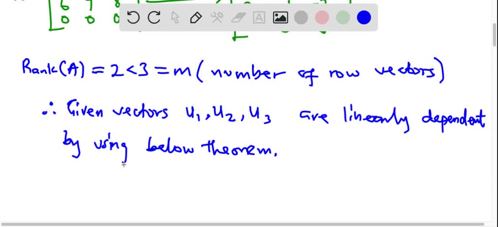 Solved Determine If The Sets Of Vectors In The Given Exercise Are Linearly Independent By