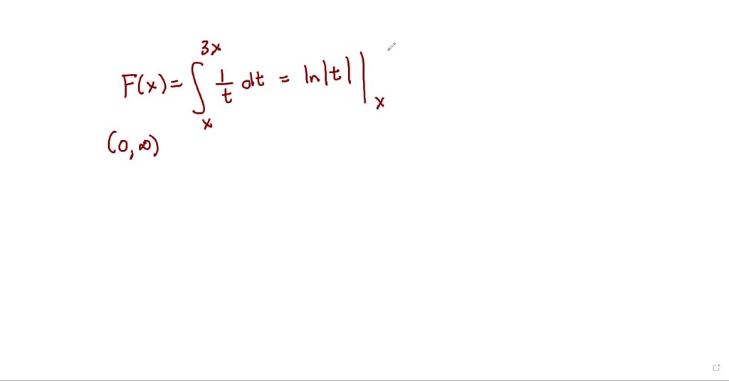 SOLVED: Show that the function F of x equals the integral from x to 3 ...