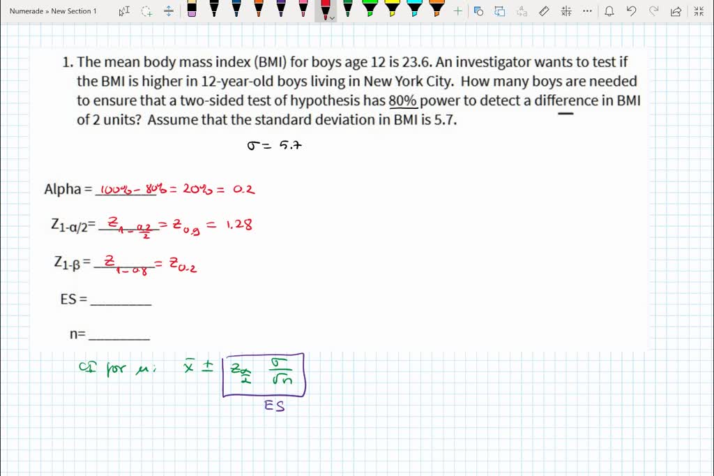 SOLVED: 1. The mean body mass index (BMI) for boys age 12 is 23.6. An ...