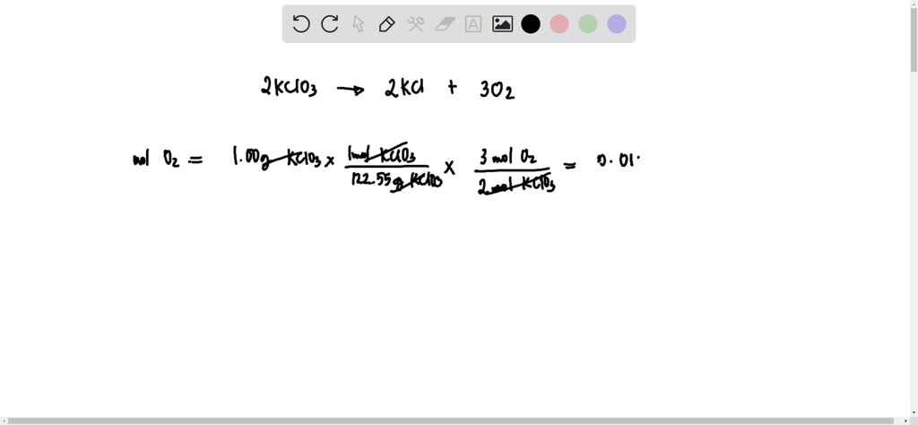 SOLVED: Oxygen gas can be generated by heating KClO3 in the presence of ...