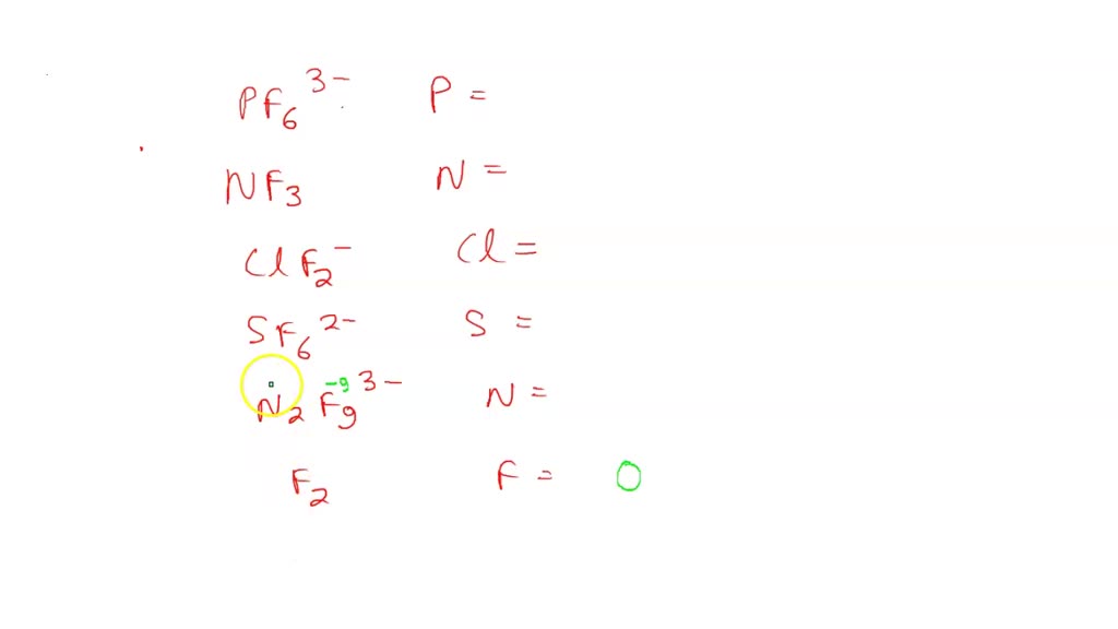 SOLVED: Oxidation Number Exercise Page 51 Rule 2: Fluorine has an ...