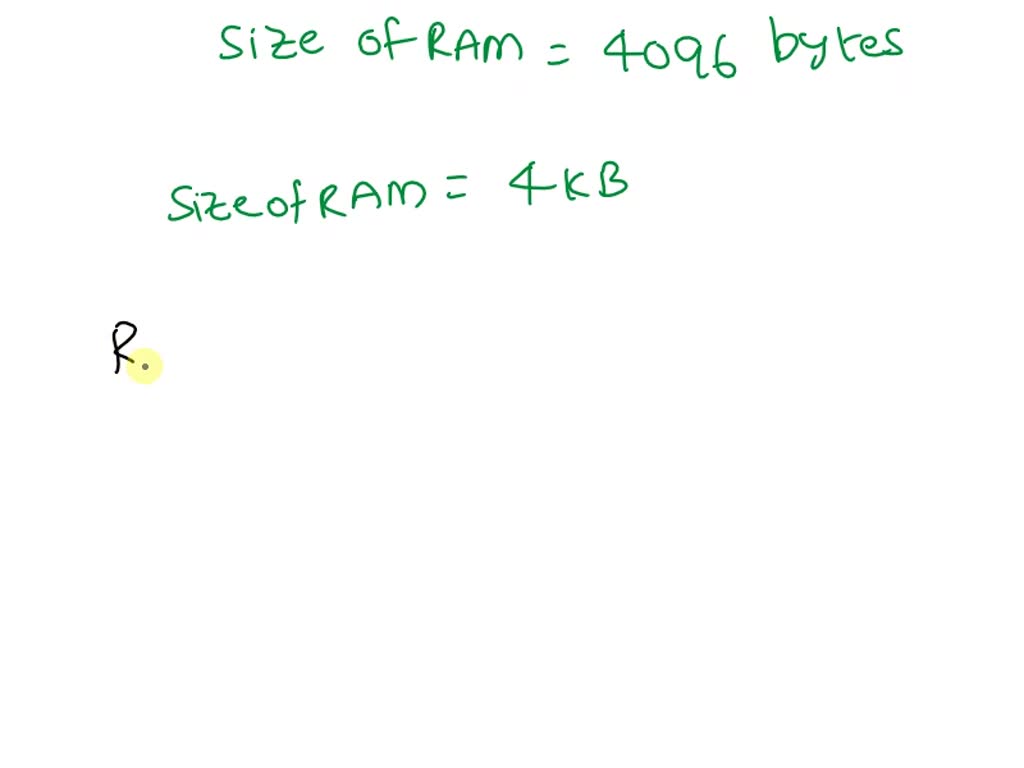 SOLVED: An AVR has 0xFFF as the address of its last byte in the RAM, and it has the same value ...