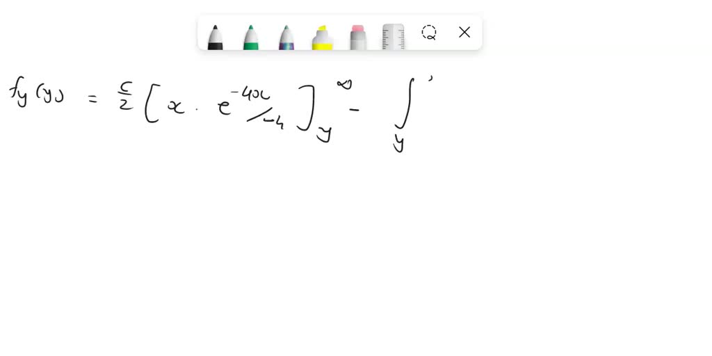 SOLVED: (a) The conditional probability density of X, given Y = y > 0 ...
