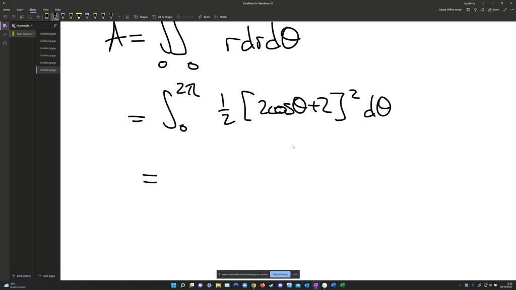 SOLVED: find the area of the region enclosed by the curve. r=2cos(theta ...