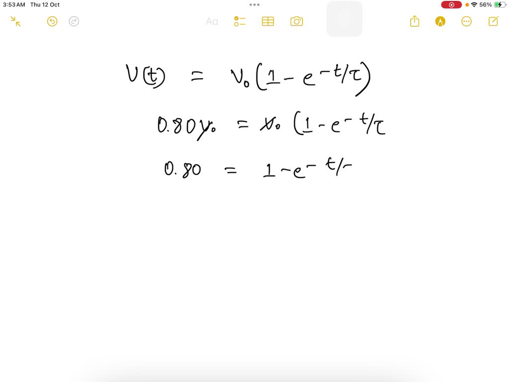 SOLVED: In an RC circuit, how many time constants must elapse if an initially uncharged ...