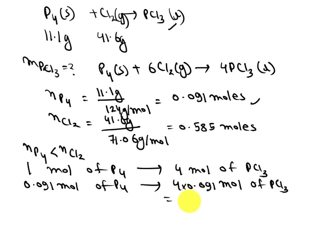 SOLVED: For the following reaction; IL.L grams of phosphorus (P4) are ...