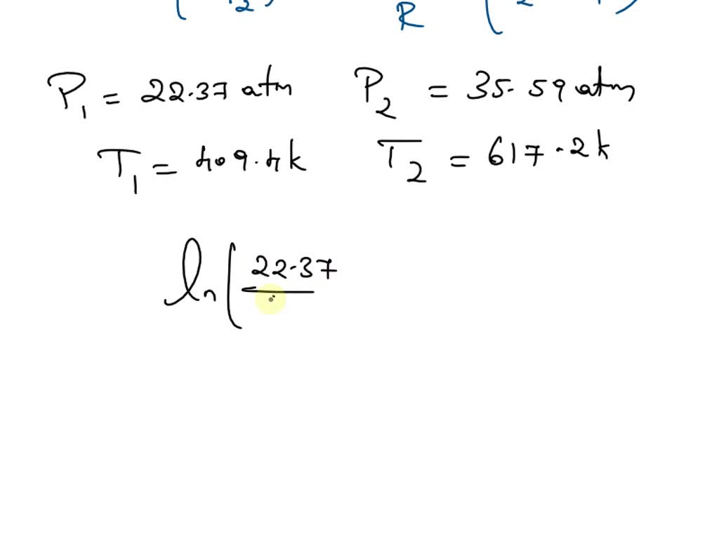 SOLVED: Problem 4: Calculate the heat of vaporization of ethylbenzene ...