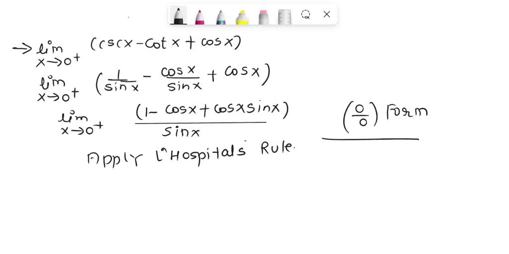 SOLVED: 4. Find the limit for the problems below. Use l'Hôpital's Rule where appropriate. If ...