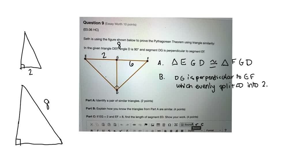 SOLVED: The given figure shows a right triangle (denoted as triangle ABC with a right angle at ...