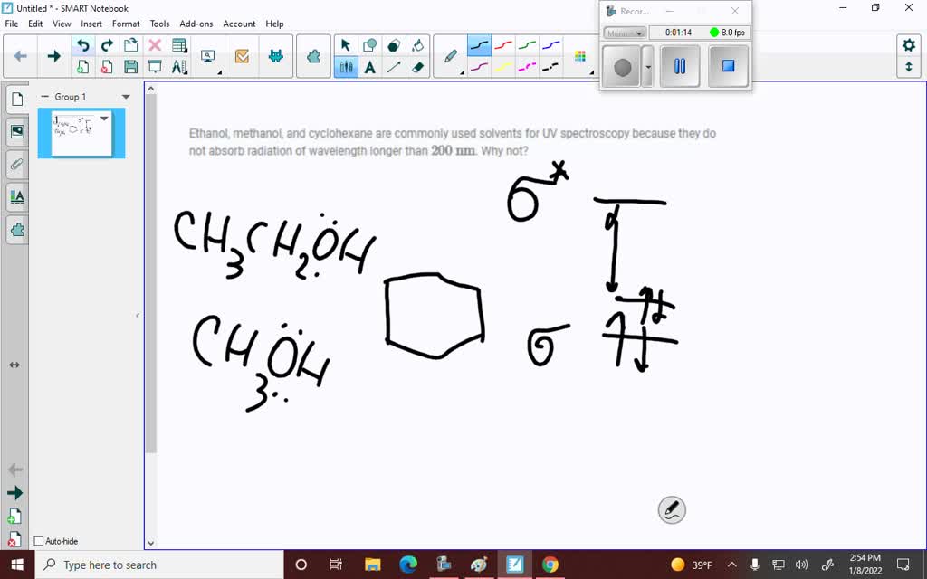 SOLVED: Ethanol, methanol, and cyclohexane are commonly used solvents ...