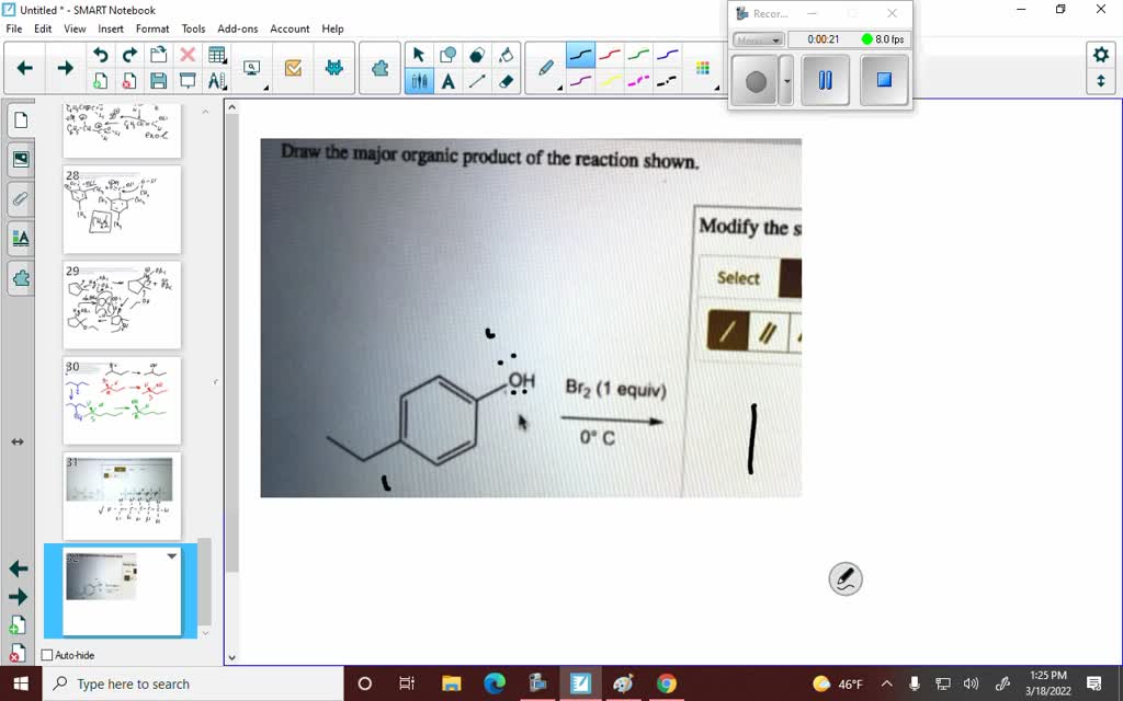 Solved Modify The Given Starting Material To Draw The Major Organic
