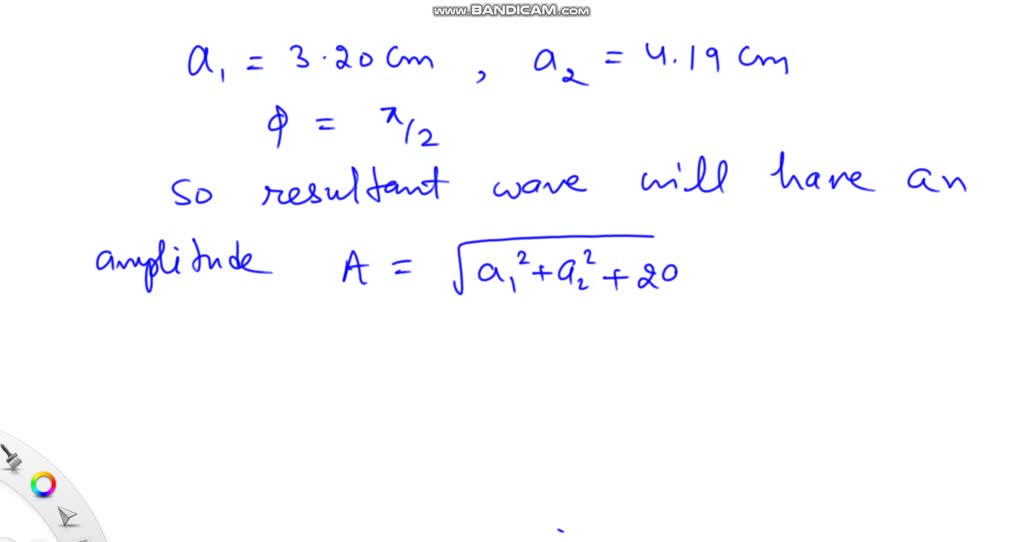 SOLVED: Determine the amplitude of the resultant wave when two ...
