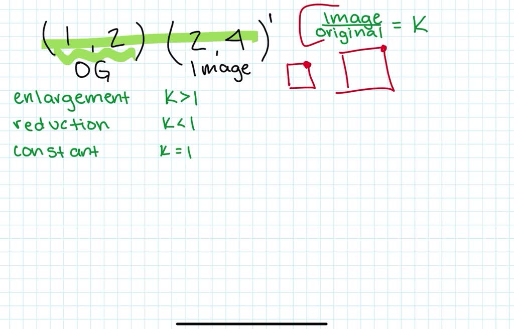 SOLVED Determine The Scale Factor Used For Each Dilation With Center C