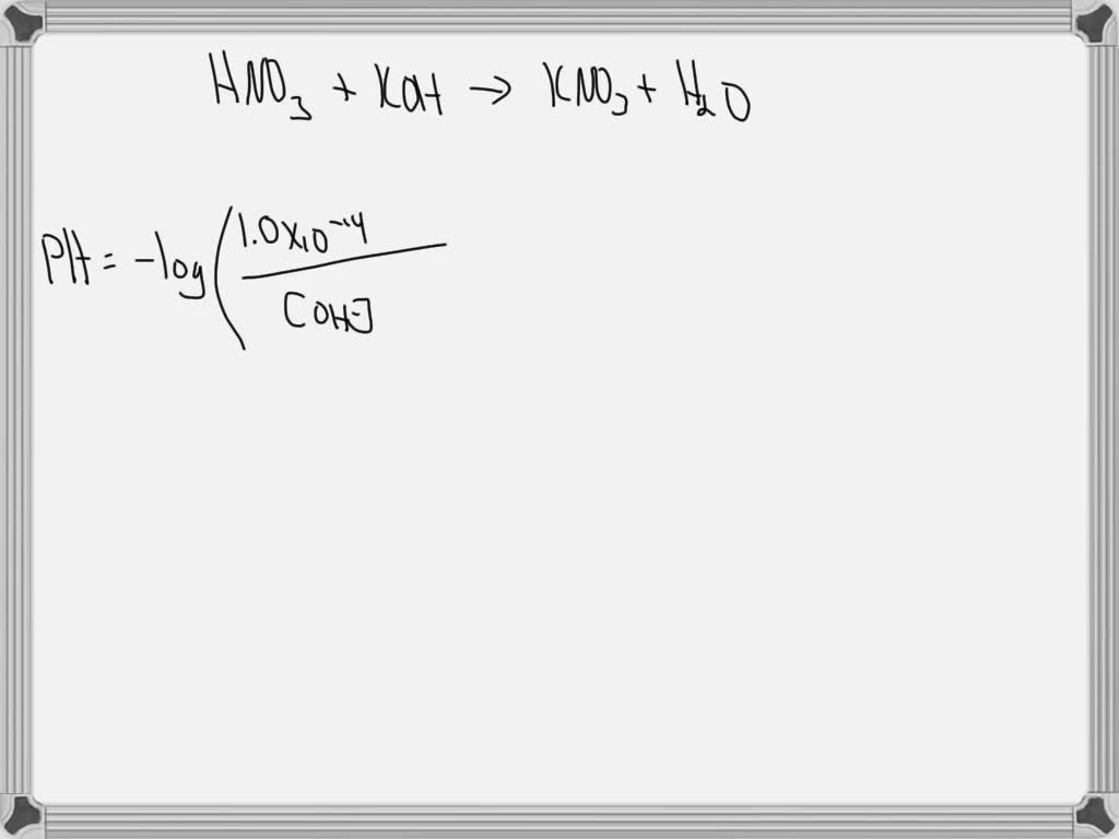 SOLVED: Nitric acid solution 50.0 mL was neutralized with 0.6 M potassium hydroxide solution ...